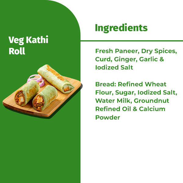 VEG KATHI ROLL – Green Chick Chop