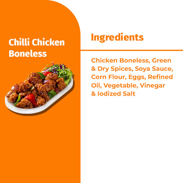 CHILLI CHICKEN BONELESS – Green Chick Chop