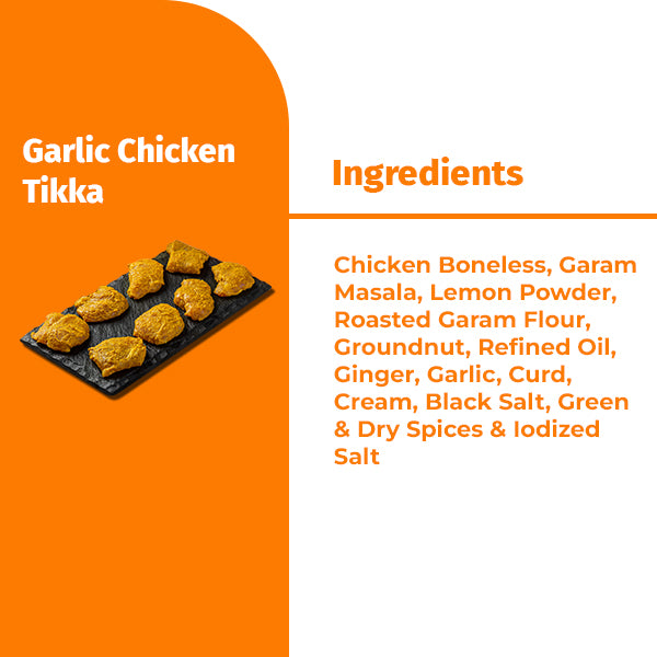 GARLIC CHICKEN TIKKA – Green Chick Chop